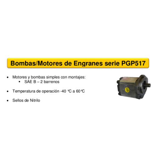 Bombas/Motores de Engranes serie PGP517