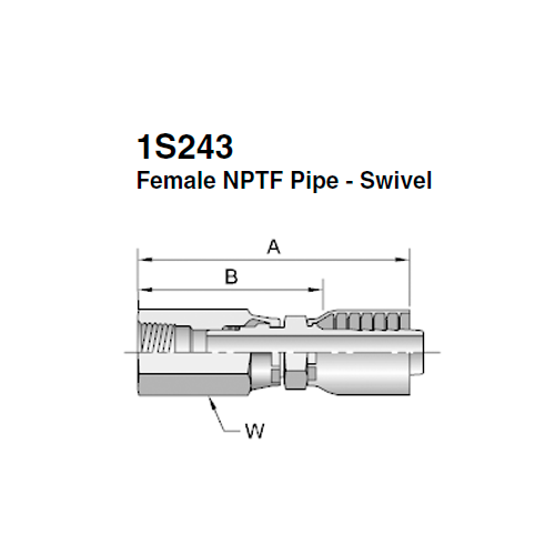 1s243 Female Nptf Pipe Swivel