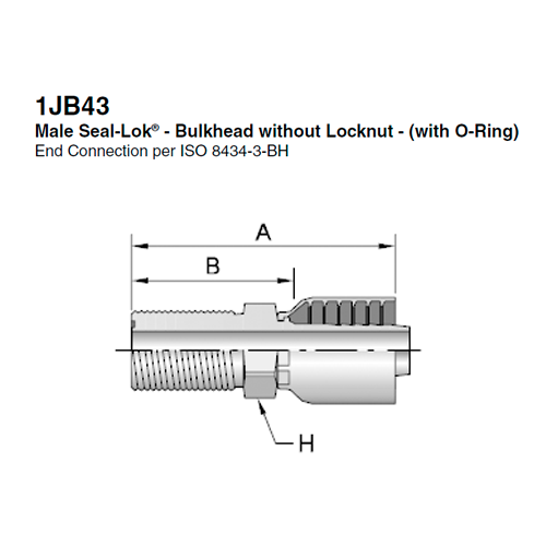 1JB43 Male Seal-Lok® - Bulkhead without Locknut - (with O-Ring) End ...