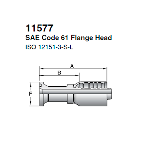 11577 SAE Code 61 Flange Head ISO 12151-3-S-L